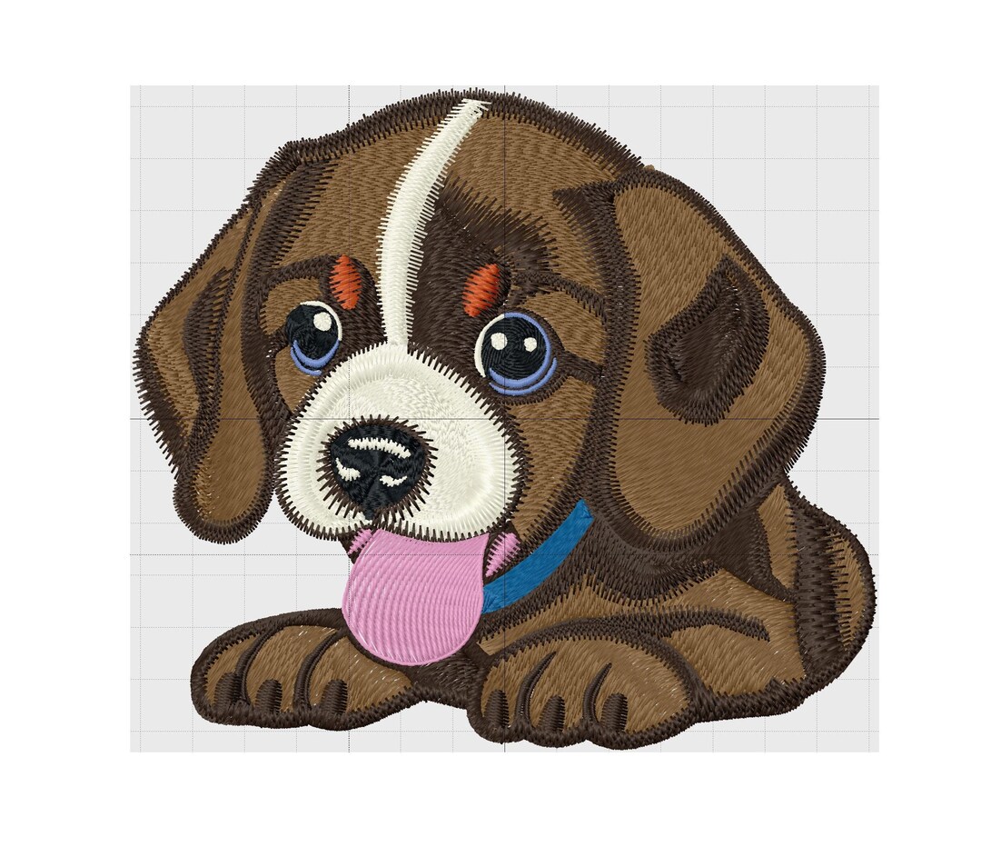 Machine Embroidery Design Puppy, File for Machine Embroidery, Instant ...