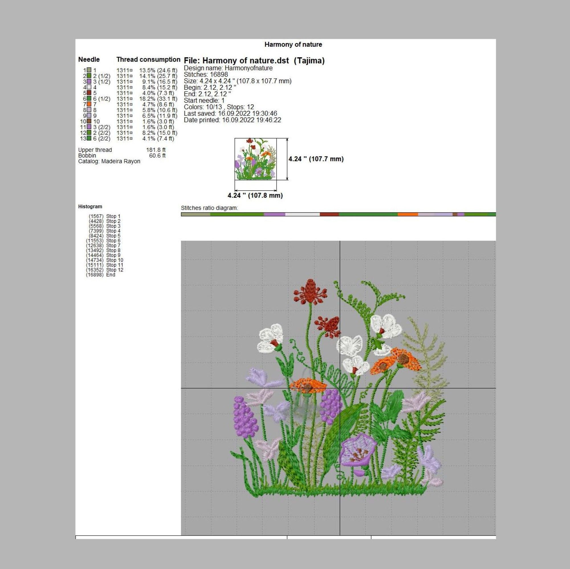 Embroidery Design Gossamer Grass Plant Machine Embroidery - Etsy