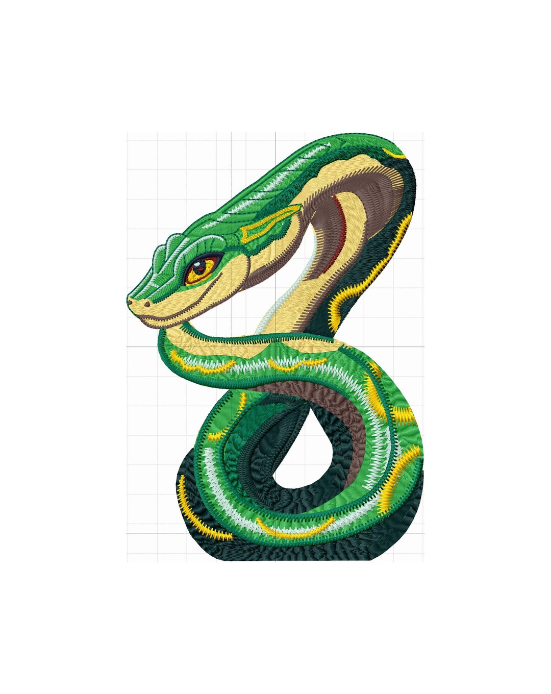 Embroidery Design Snake Symbol of the Year, Machine Embroidery File ...