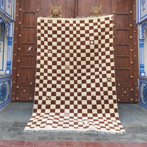 Small Green Checkered Rug - Etsy