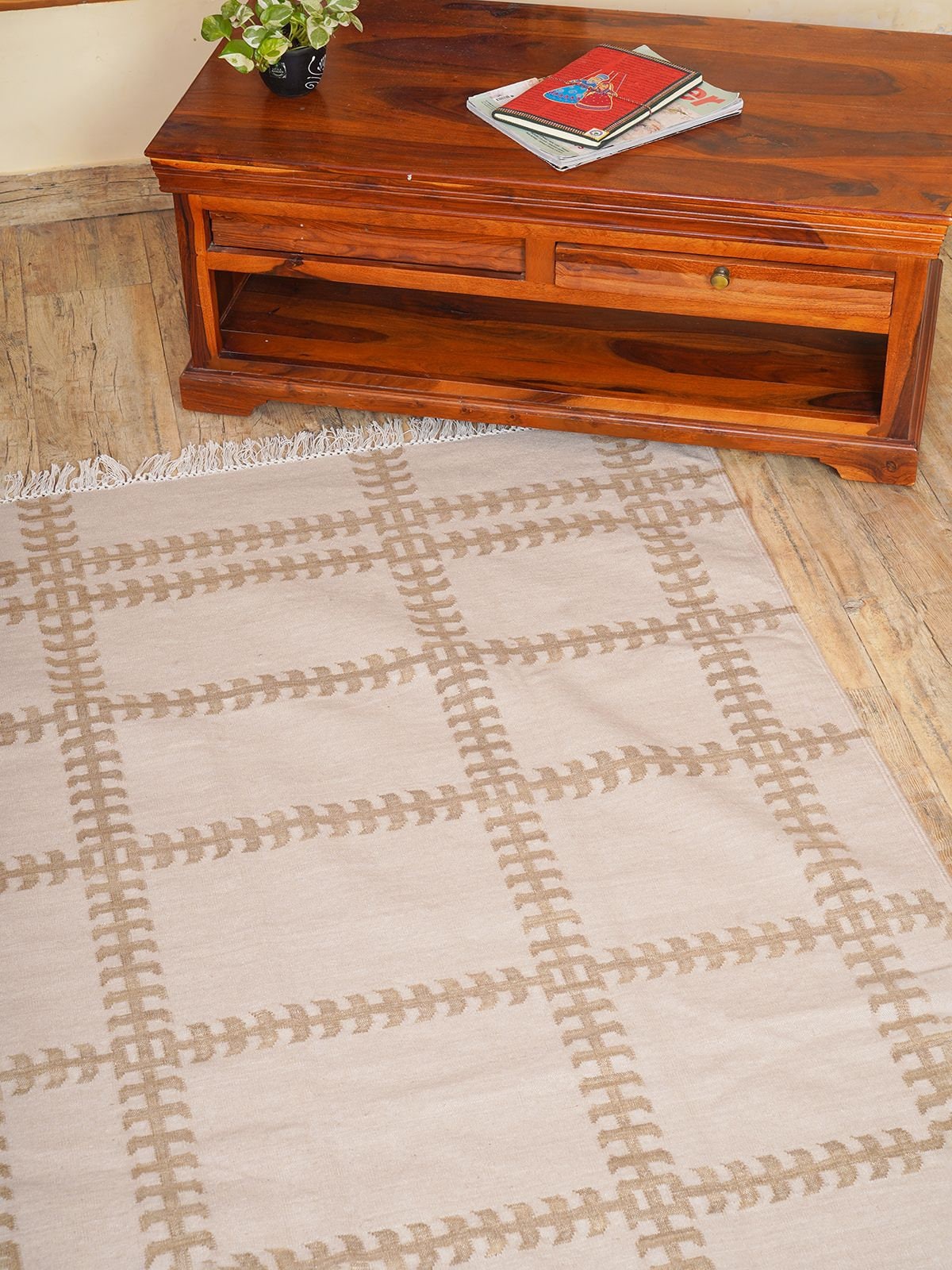 Handmade Woven Flat Weave Rug, Custom Size Area Dhurrie, Home & Living ...