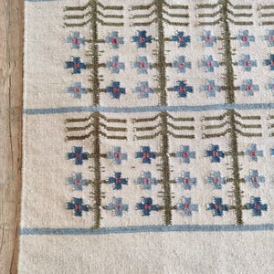 Traditional Scandinavian Wool Rug, Handwoven Flatweave Kilim Rug ...