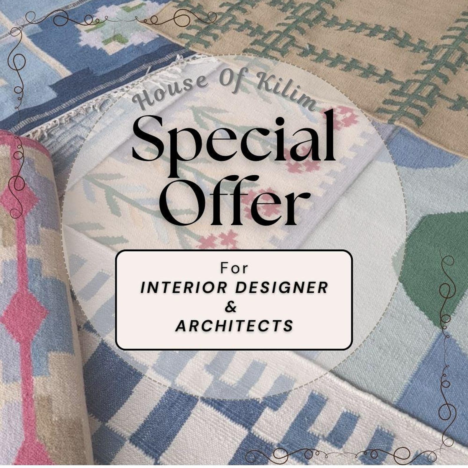 Scandinavian-style Star Rug, Cotton Wool Kilim Handwoven Blue Flatweave ...