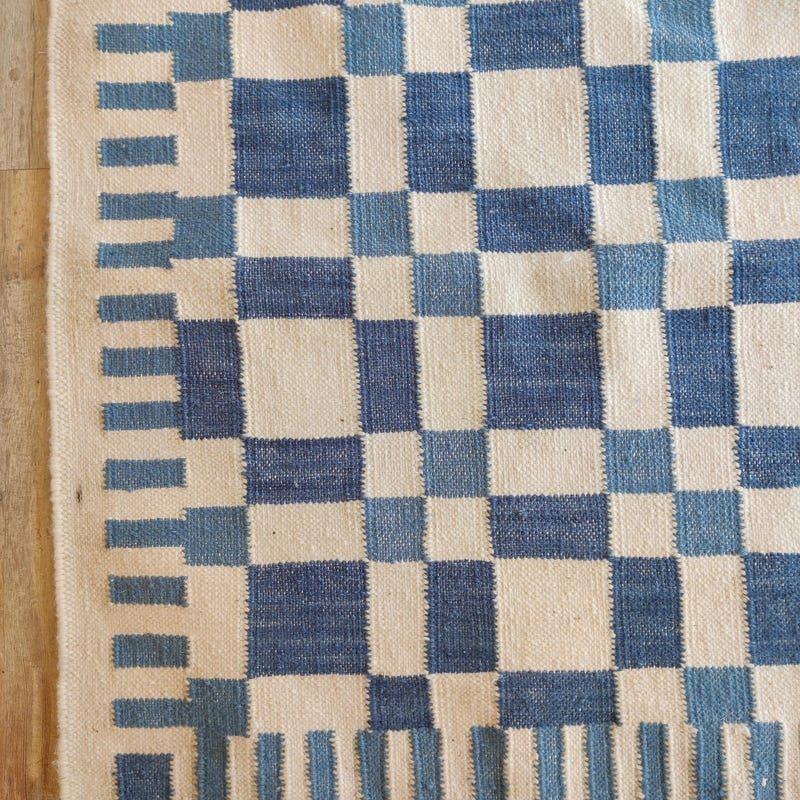 Checkered Rug Runner - Etsy