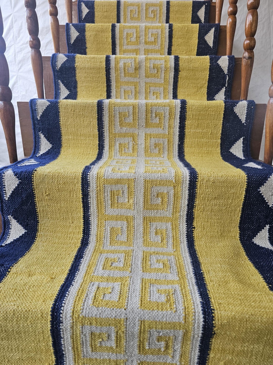 2X10 Ft Handmade Multicolor Runner, Wool Kilim Rug, Wool Stair Runner ...