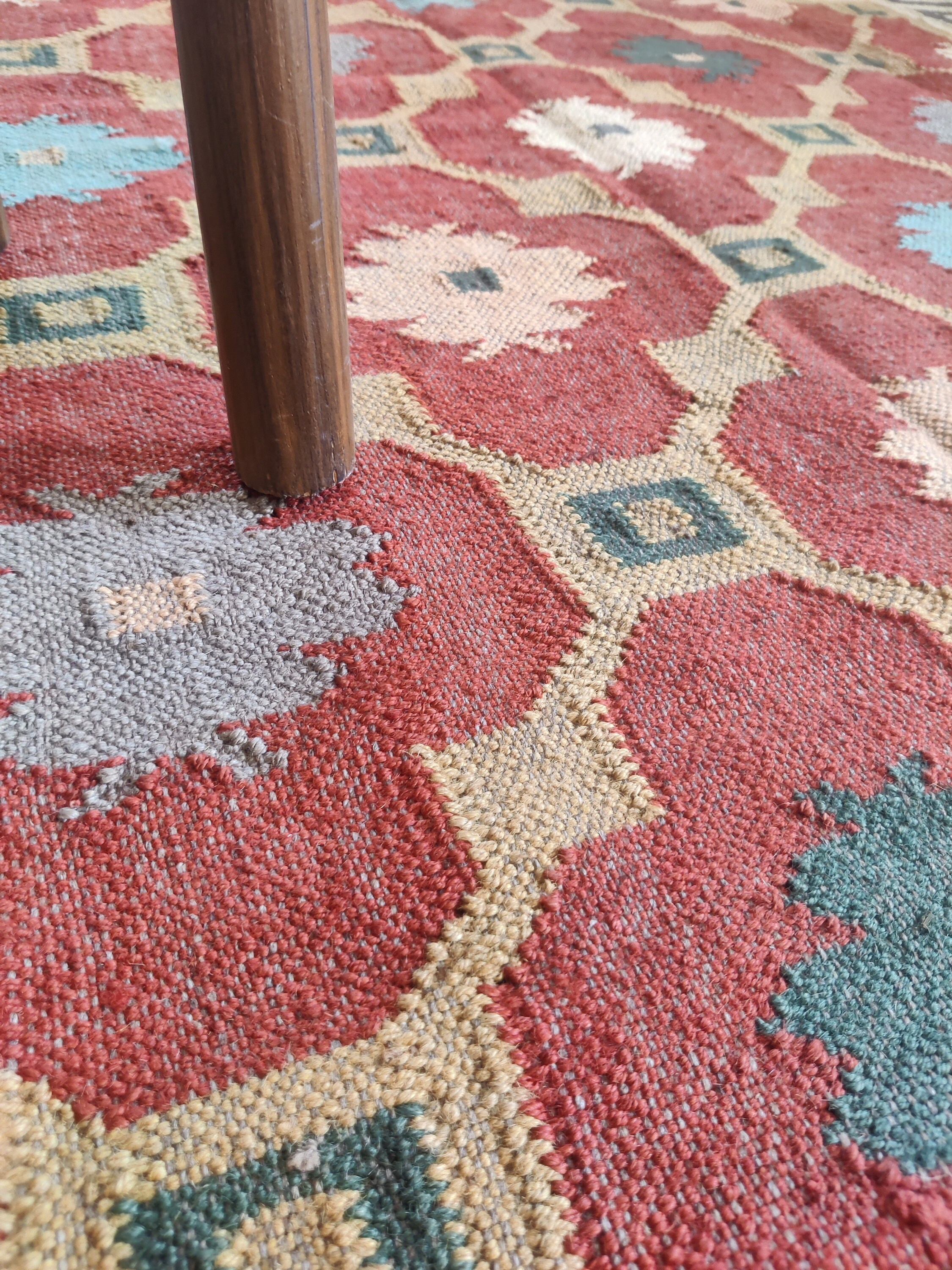 Handmade Wool Jute Rug, Greek Key Border Kilim Rug, Large 8x10ft ...