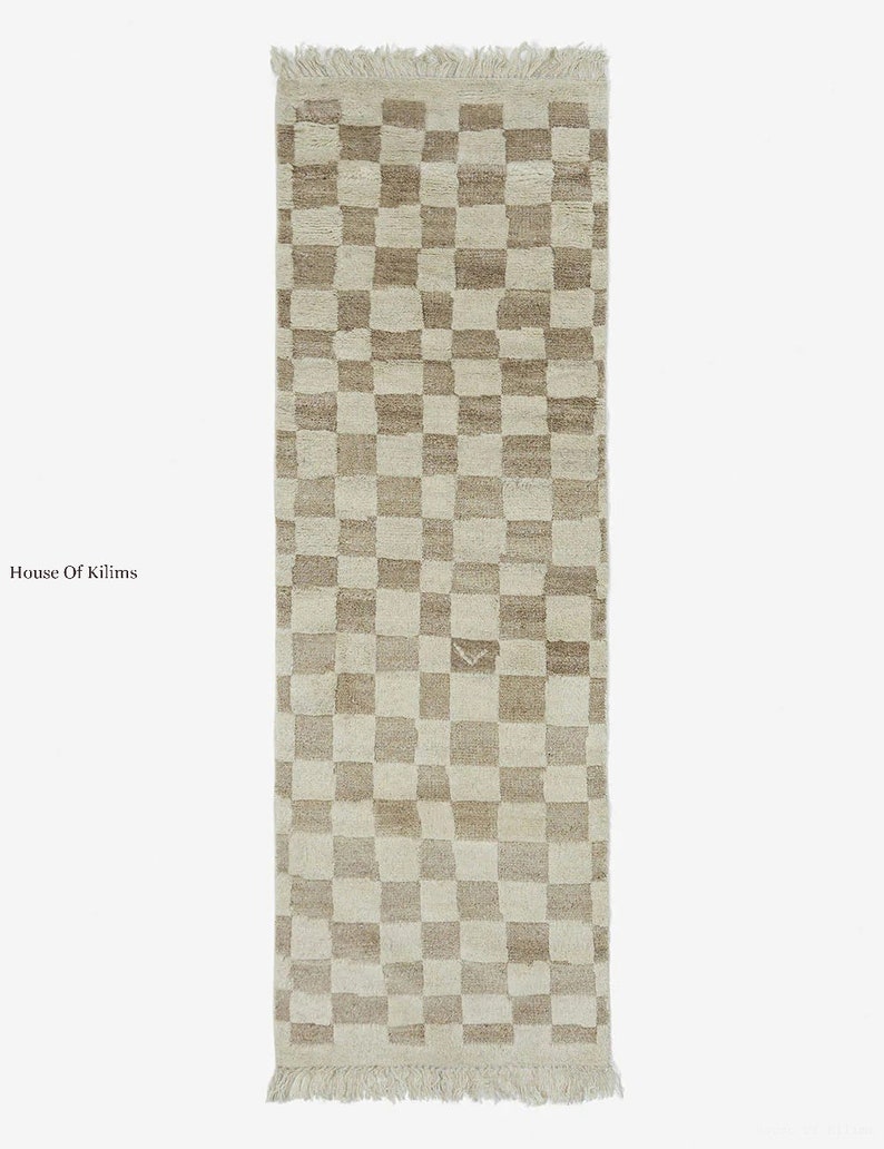 Home Décor Area Rug Checkered Rug Runner Moroccan Rug Large - Etsy