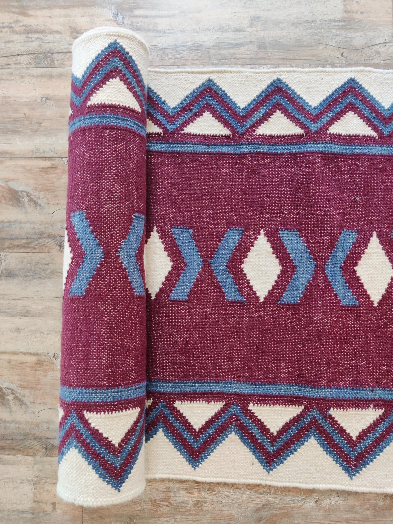 Handwoven Modern Runner Rug 2x18 FT - Kilim Entryway & Kitchen Rug ...