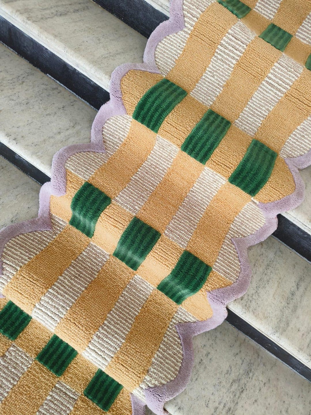 Wool Tufted Runner Rug, New Zealand Wool Runner for Hallway, Stair ...