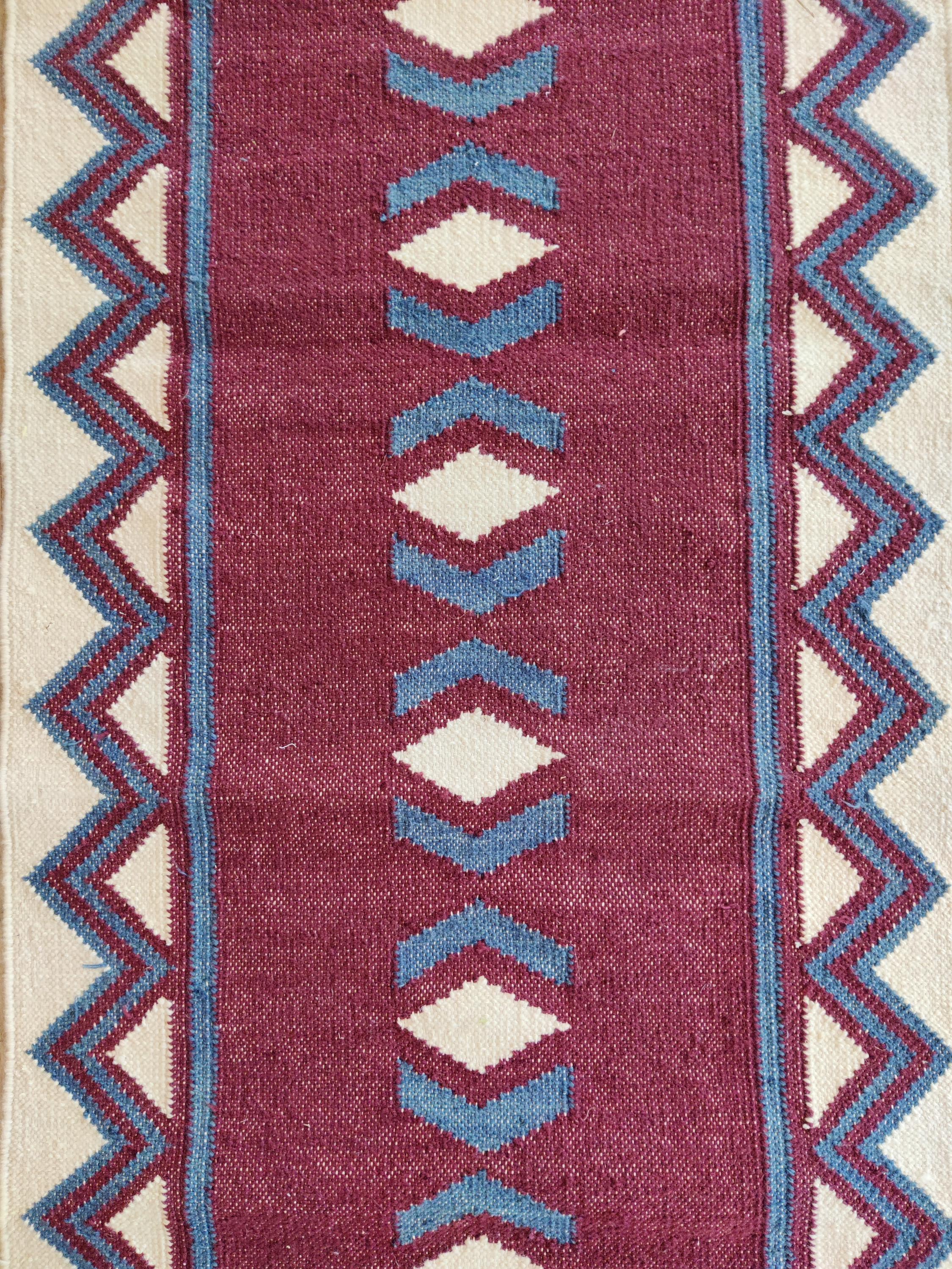 Handwoven Modern Runner Rug 2x18 FT - Kilim Entryway & Kitchen Rug ...
