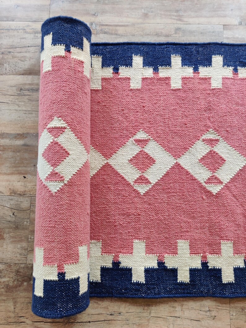 Handwoven Wool Rug Runner, Entryway, Stairs Runner Rug, Hallway Runner ...