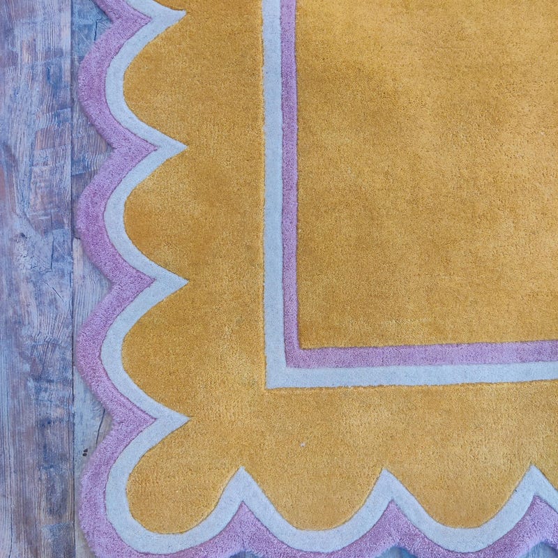 Scalloped Rug - Etsy