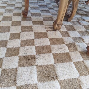 Home Décor Area Rug, Checkered Rug Runner, Moroccan Rug Large ...