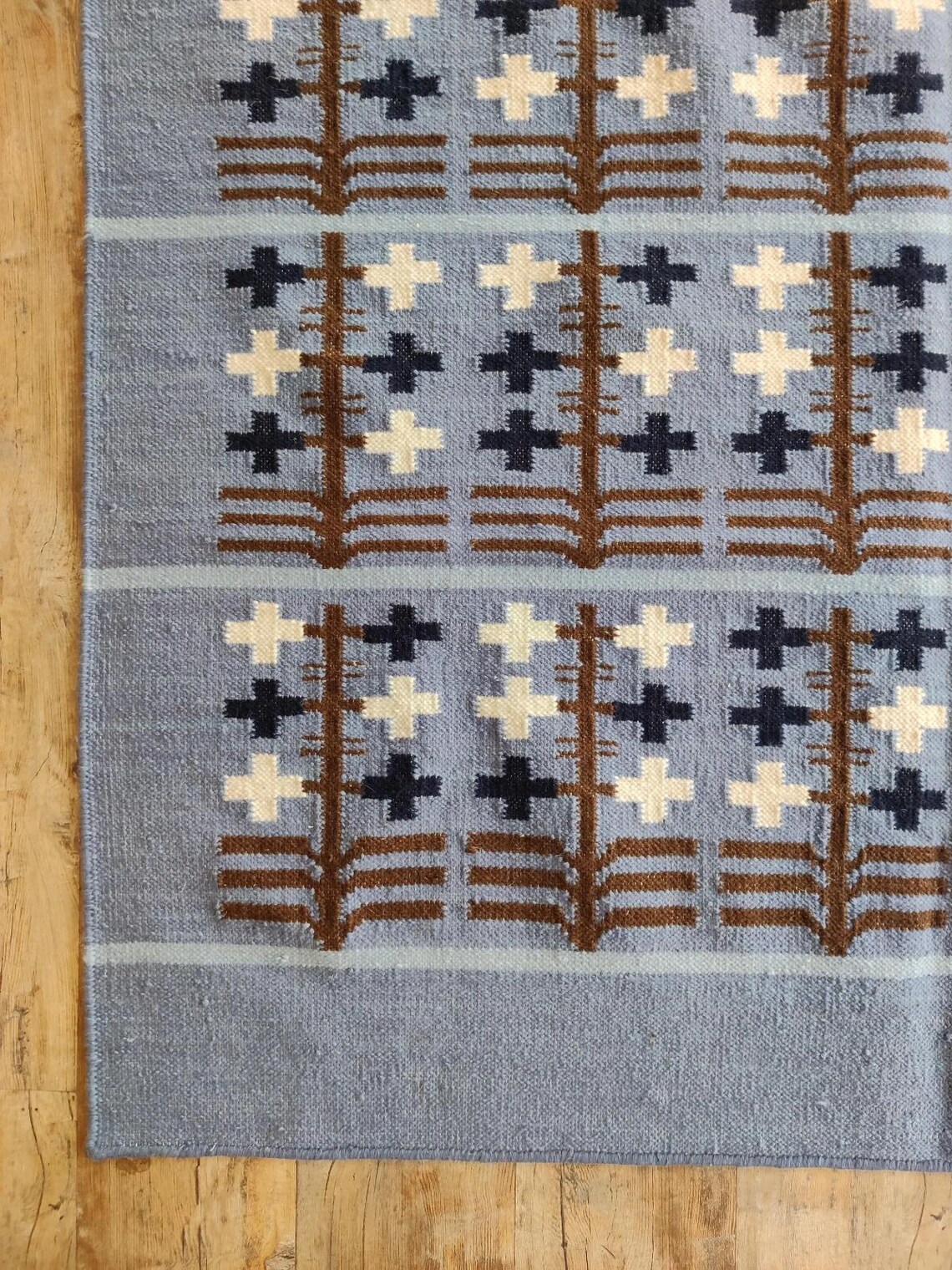 Modern Wool Geometric Flatweave Kilim, Handmade Scandinavian Carpet ...