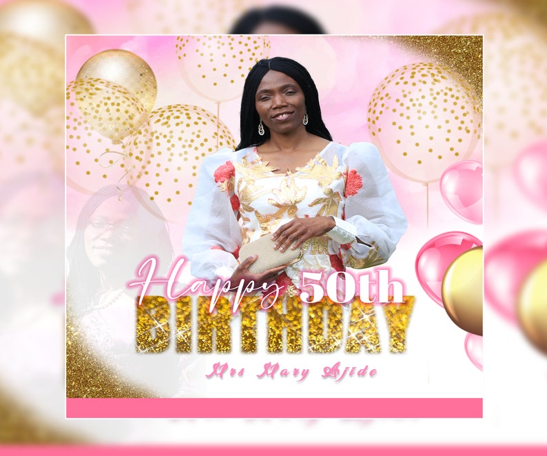 Birthday Flyer Template 7"x 7", Editable PSD Template Worship Flyer ...