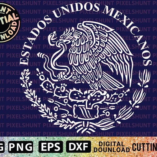 SVG Aguila Escudo De Mexico - Etsy