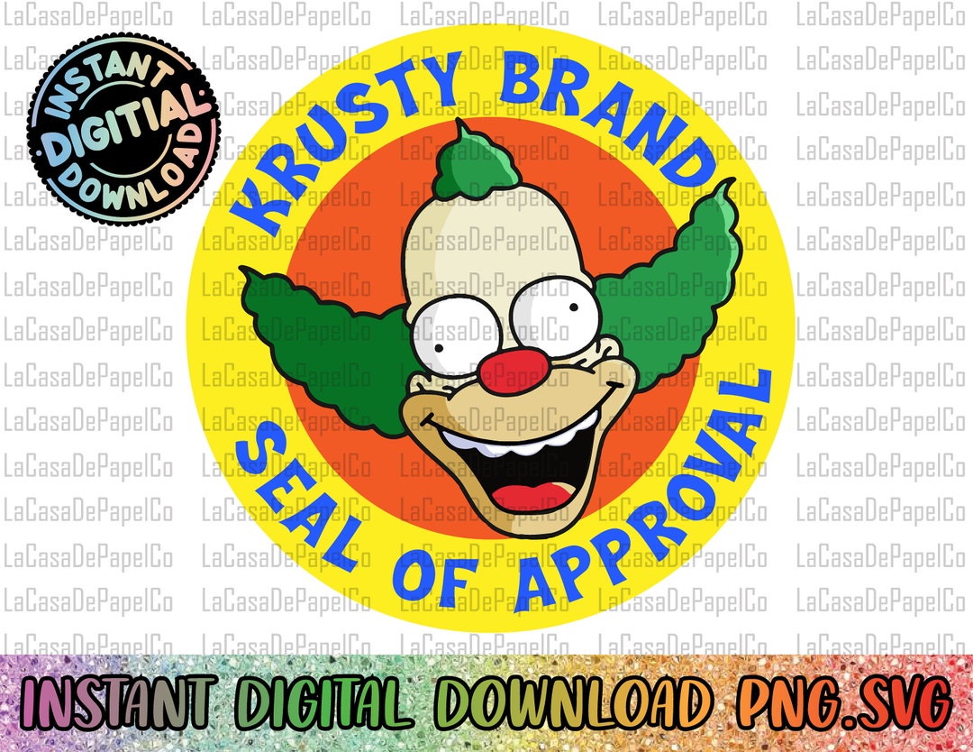 Krusty the Clown Face PNG Krusty the Clown Face Svg Simpson - Etsy