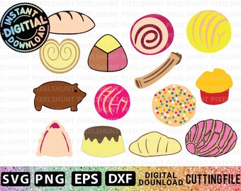 Mexican Pan Dulce Vector Bundle Bakery Abstract Digital - Etsy