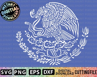 Mexican Eagle SVG Aguila Mexicana Mexico Escudo Nacional - Etsy
