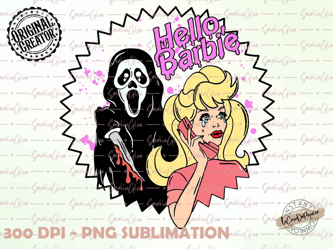 Barbie Halloween PNG Ghostface Clipart Scream PNG Hola - Etsy España