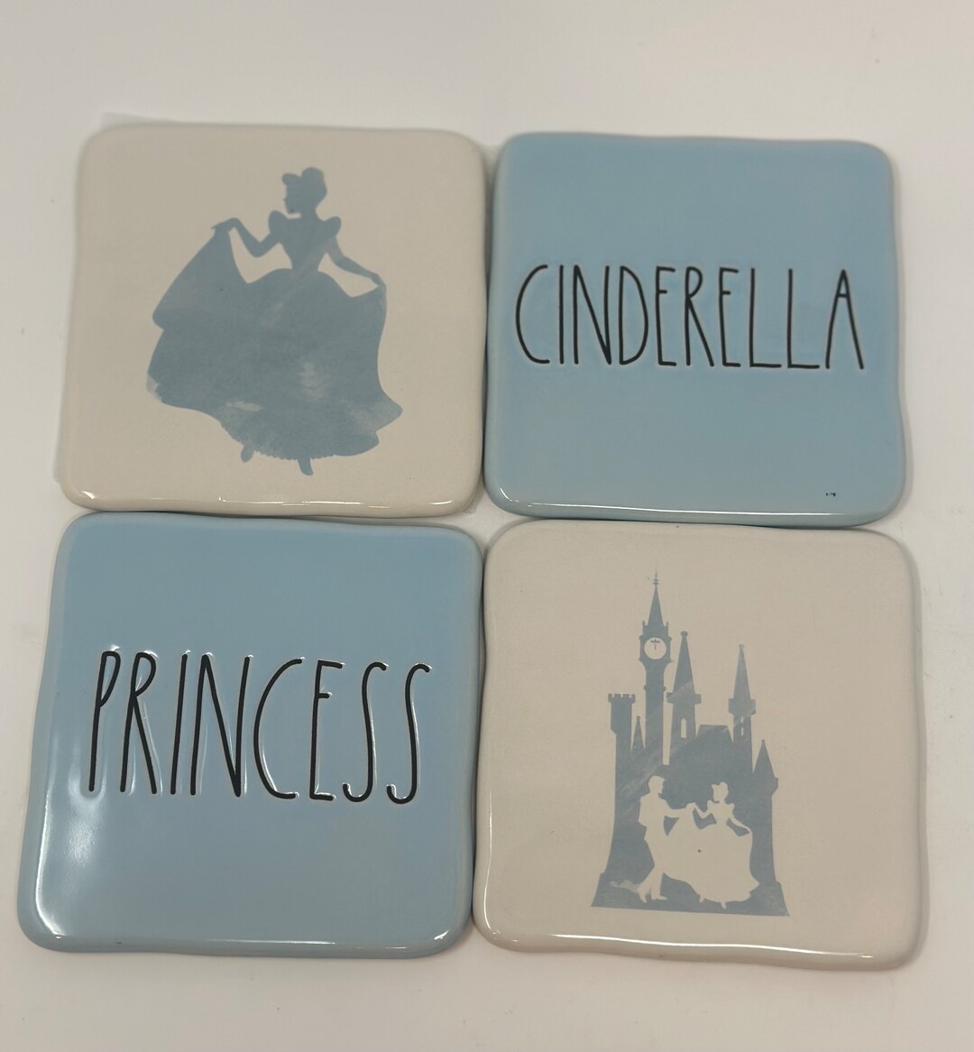 Rae Dunn Disney Princess CINDERELLA Coaster Set Cinderella - Etsy