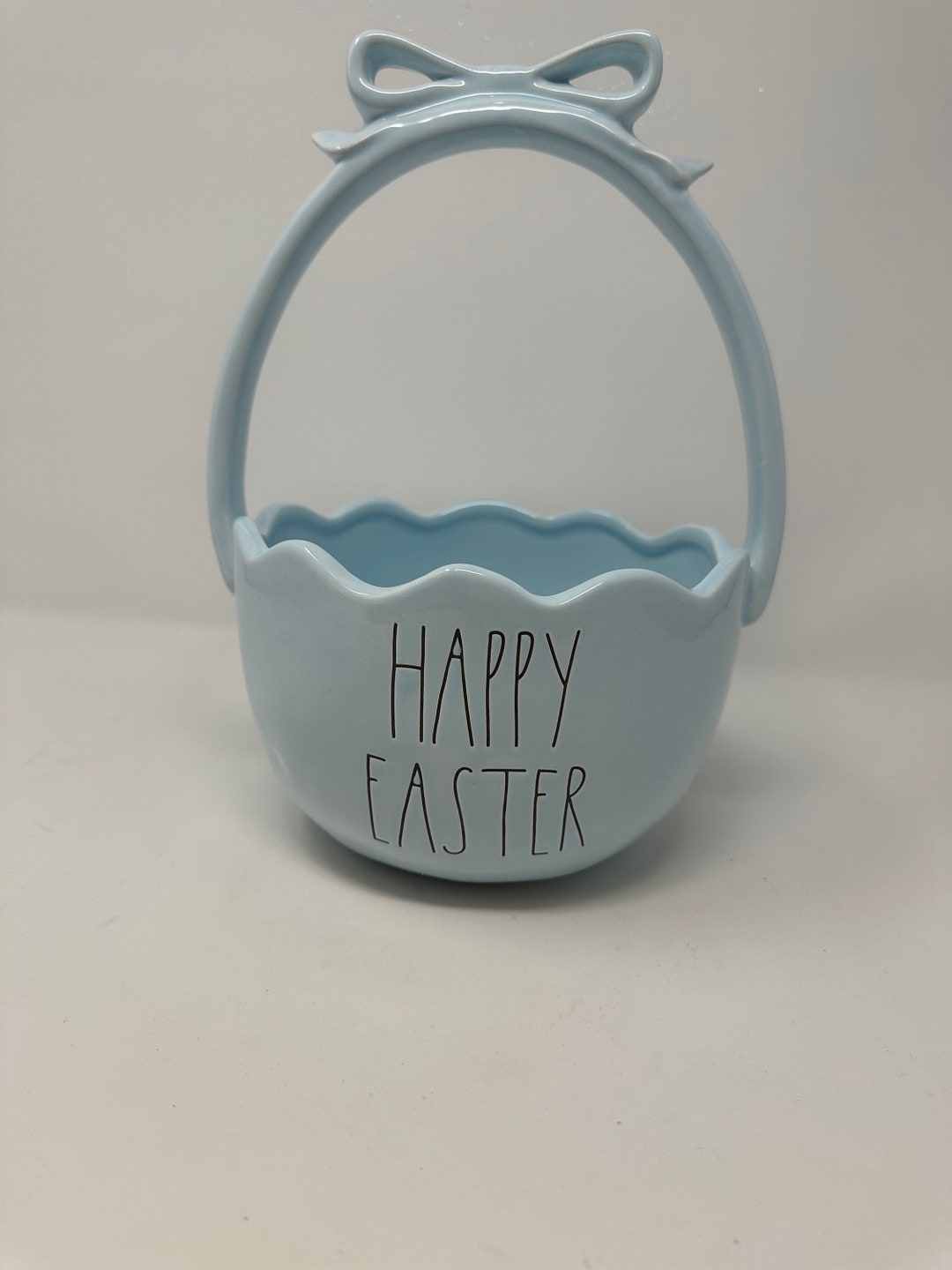 Rae Dunn Easter Basket, Farmhouse, Rae Dunn Blue HAPPY EASTER Ceramic ...