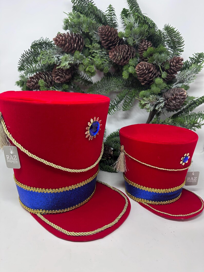 Red Nutcracker Hat Tree Topper • Christmas Wreath Embellishment ...