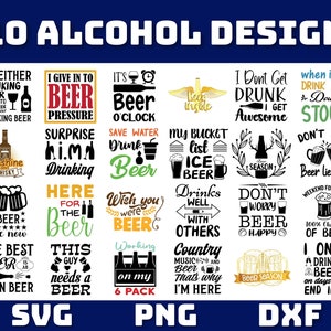 110 Alcohol Designs Alcohol Svg Bundle Beer Svg Set Alcohol - Etsy