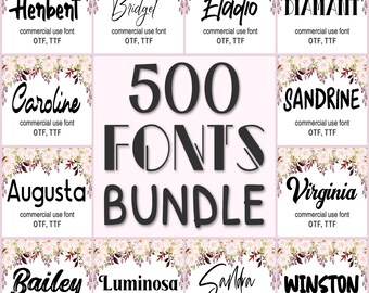 2500 Fonts Bundle, Script Fonts Set, Craft Fonts Pack, Handwritten ...