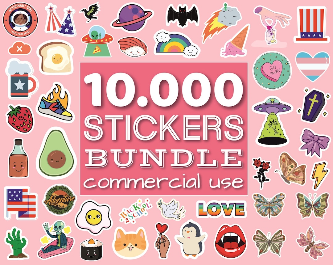 10.000 Sticker Designs Bundle Digital Sticker Pack Stickers - Etsy UK