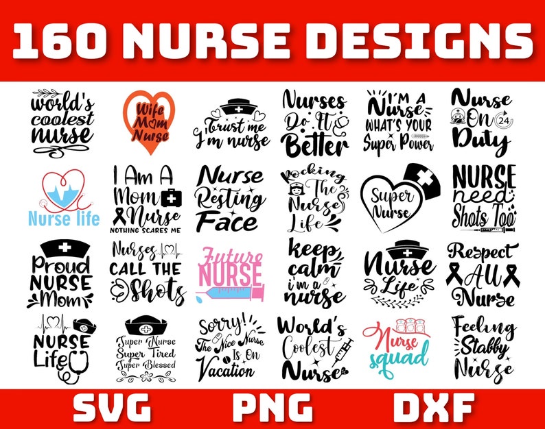 160 Nurse Svg Bundle Nurse Quotes Svg Medicine Svg Set - Etsy