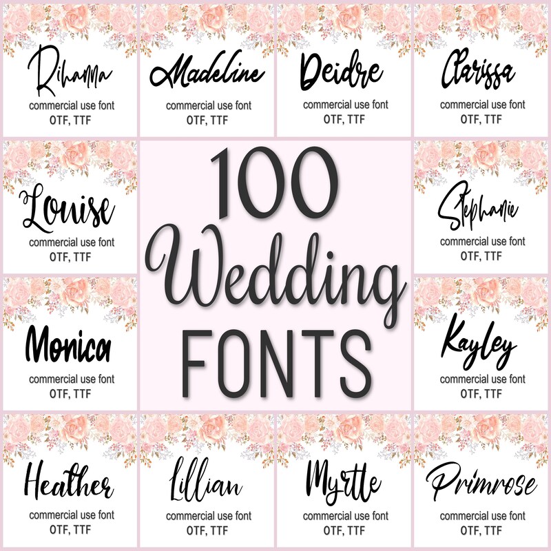 Wedding Font - Etsy
