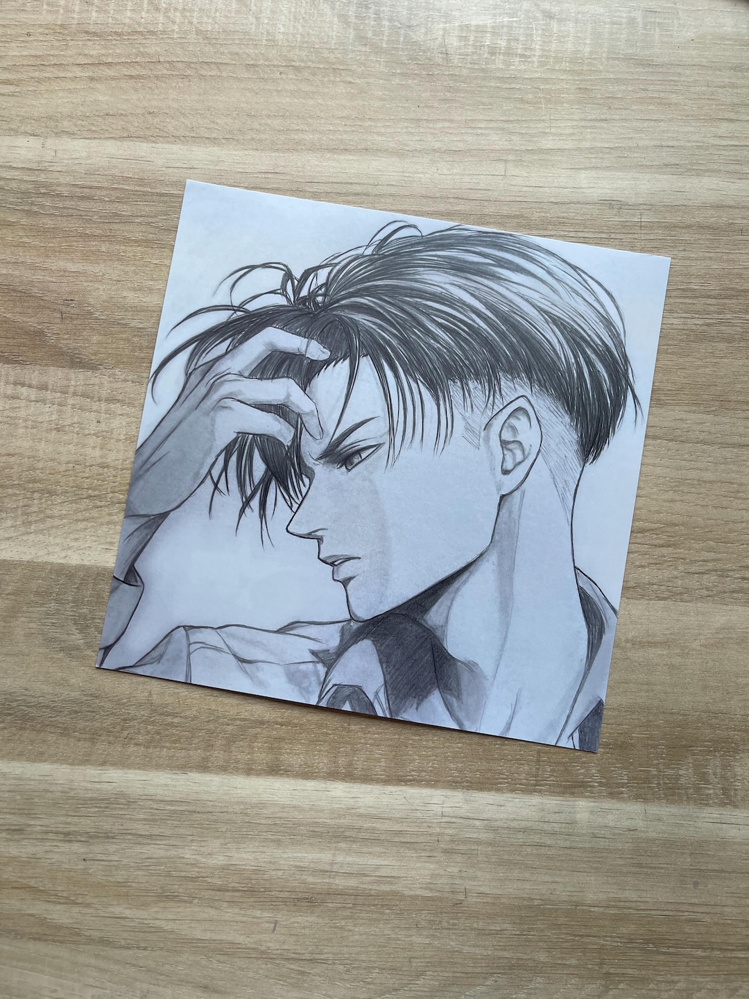 Levi Ackerman - Sketch Print 21x21cm - Etsy