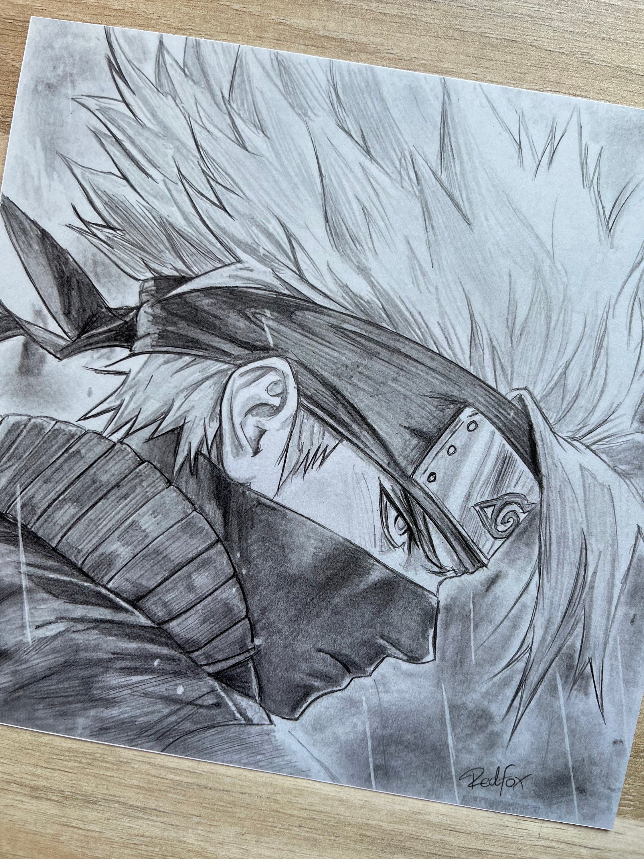 Kakashi Hatake Sketch Print 21x21cm Etsy