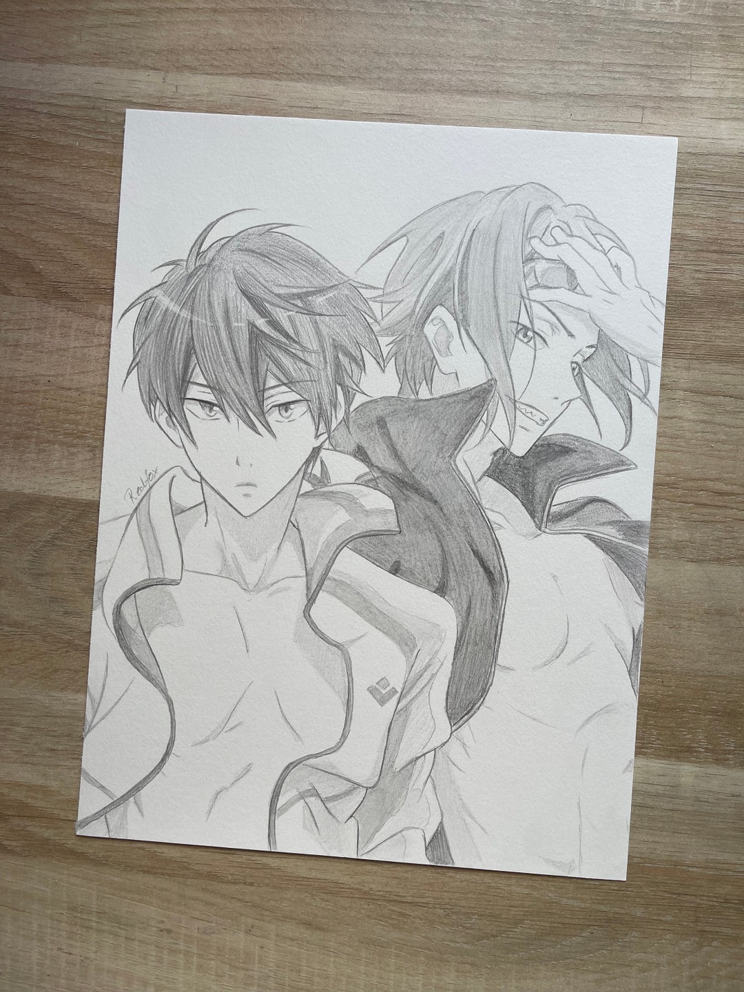Haru and Rin Orig. Drawing 23x31cm - Etsy