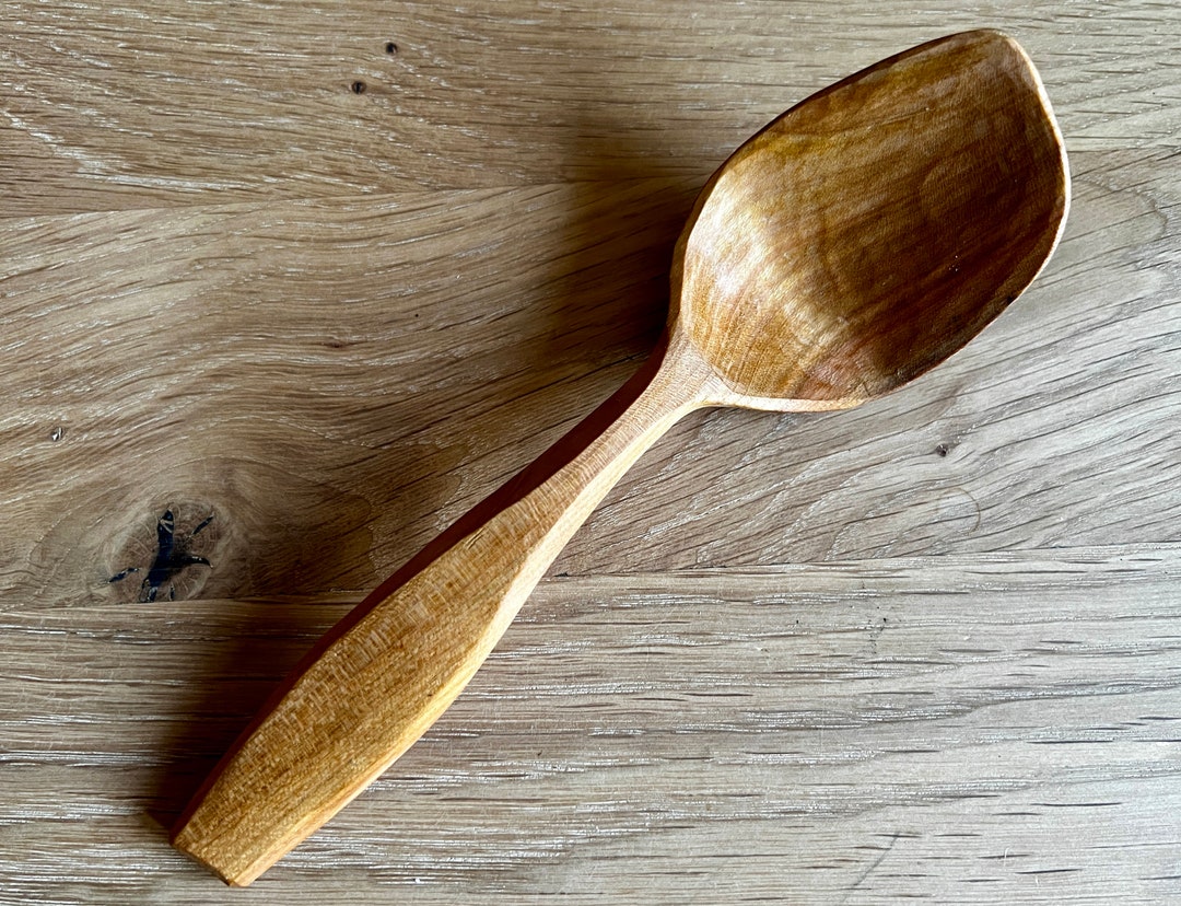 Cherrywood Porridge Spoon (left Handed) - Etsy UK