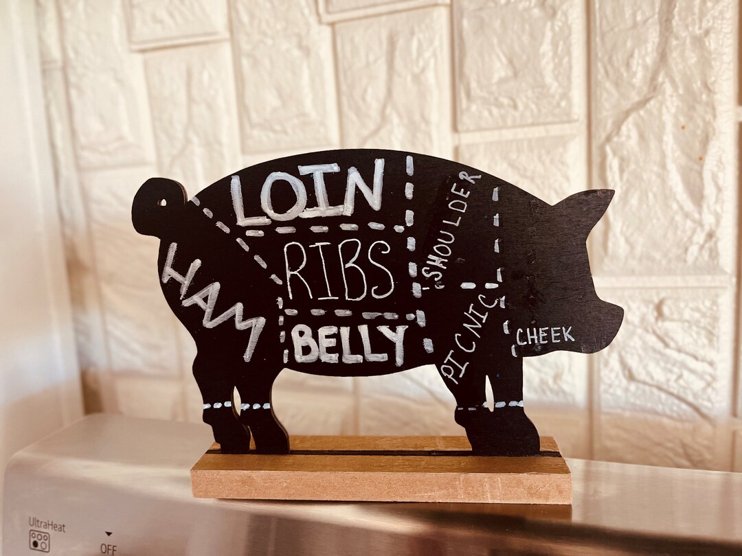 Butcher Shop Sign Farmhouse Decor Pig Sign Rustic Pig Sign BBQ Signs ...