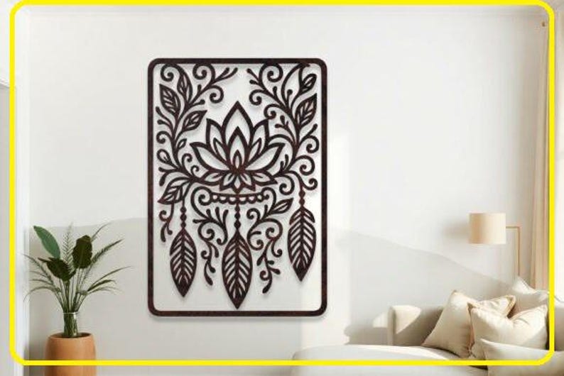 Boho muurdecoratie lasergesneden Svg-bundel | Svg Dxf Pdf Eps-bestanden ...