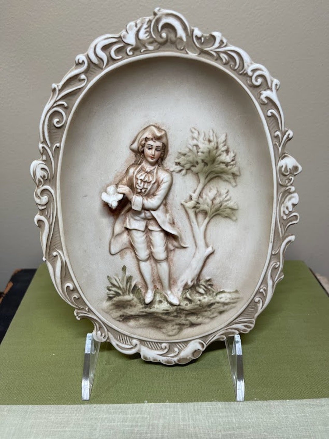Vintage Lefton China Hand Painted Wall Plaque - Etsy