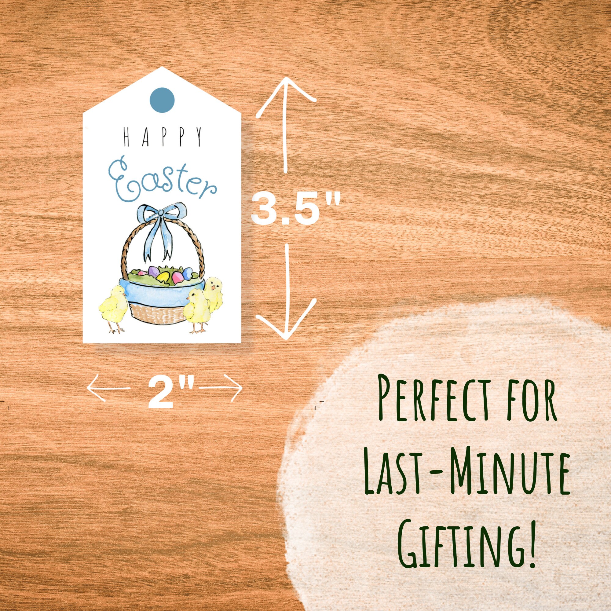 Easter Basket Gift Tags Baby Chicks and Easter Basket. Printable PDF ...