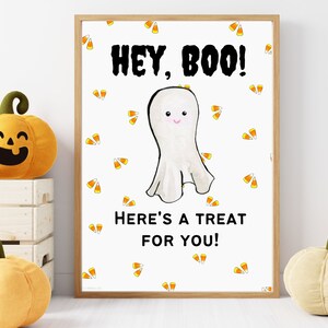 Hey Boo Ghost Halloween Candy Printable Sign. Take A Piece of - Etsy