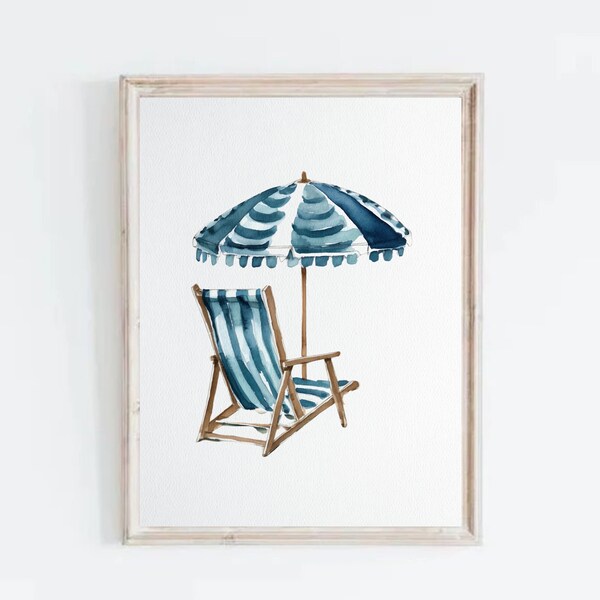 Beach Chair Art - Etsy