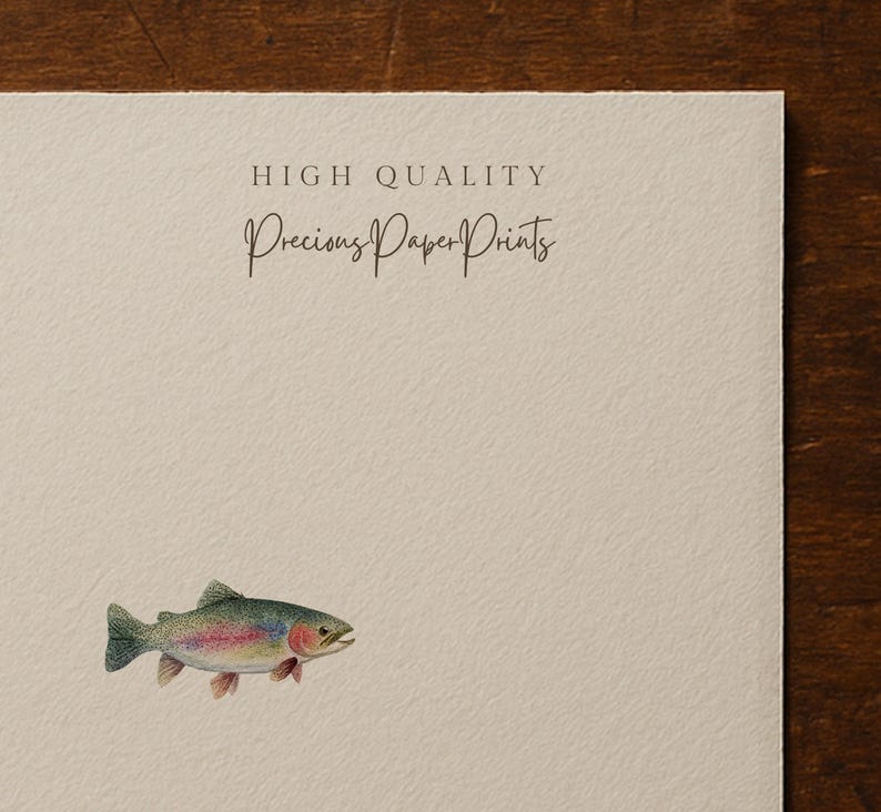 Miniature Rainbow Trout Watercolor Painting – Tiny Fish Art, Coastal ...