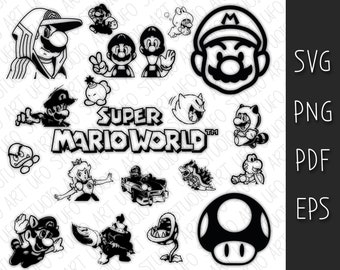 Mario Vector Svg - Etsy