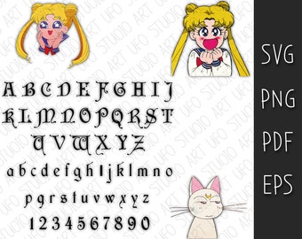 Sailor Moon Font - Etsy