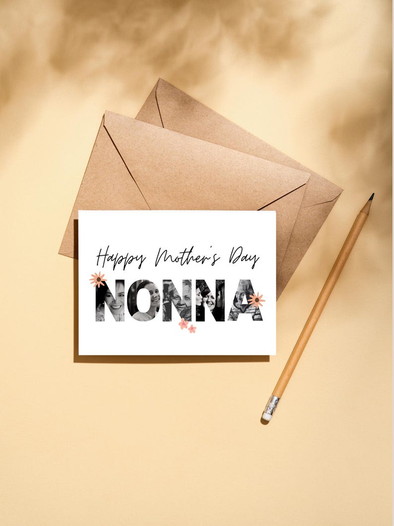 Personalized Photo Birthday Card for Nonna: DIY Canva Template (digital ...