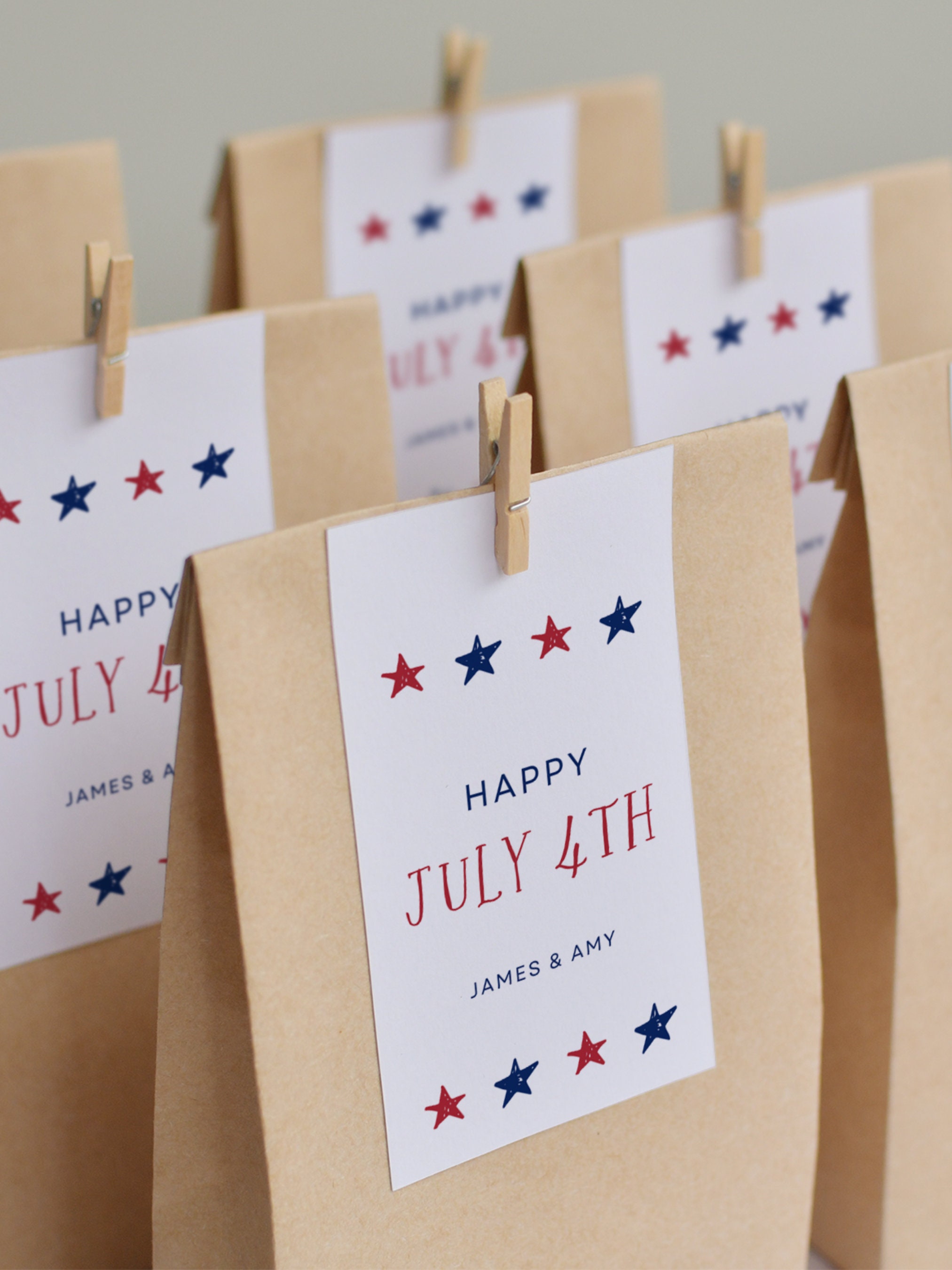 EDITABLE 4th of July Gift Tag Minimalist Thank You Tag Printable ...