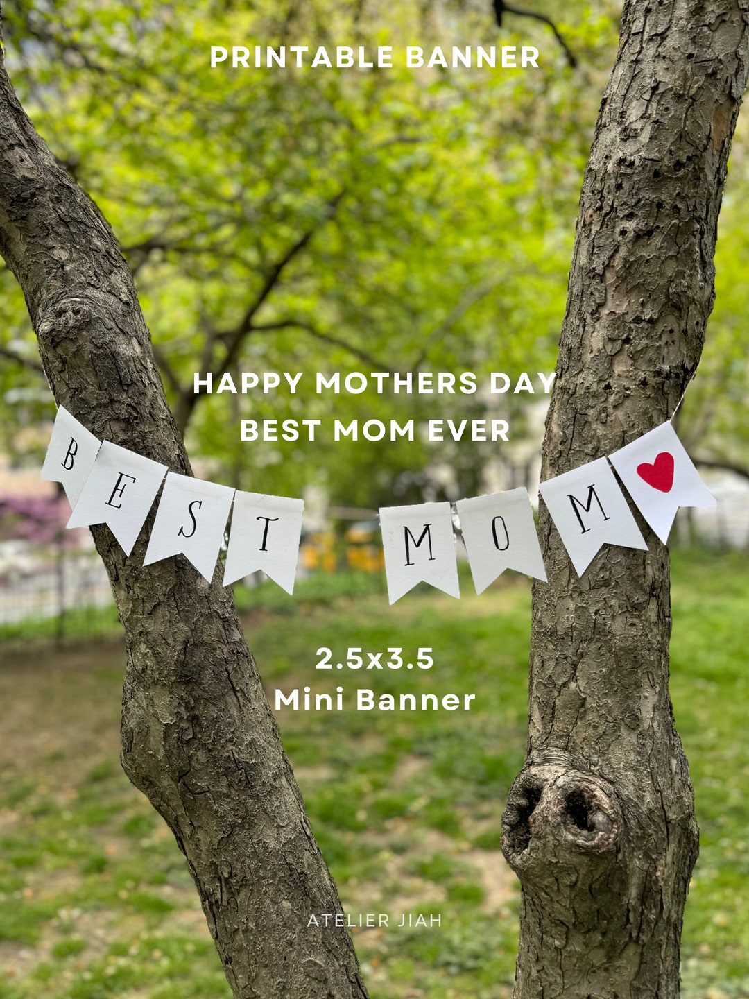 Printable Mothers Day Banner Mini DIY Bunting Happy Mothers Day Best ...