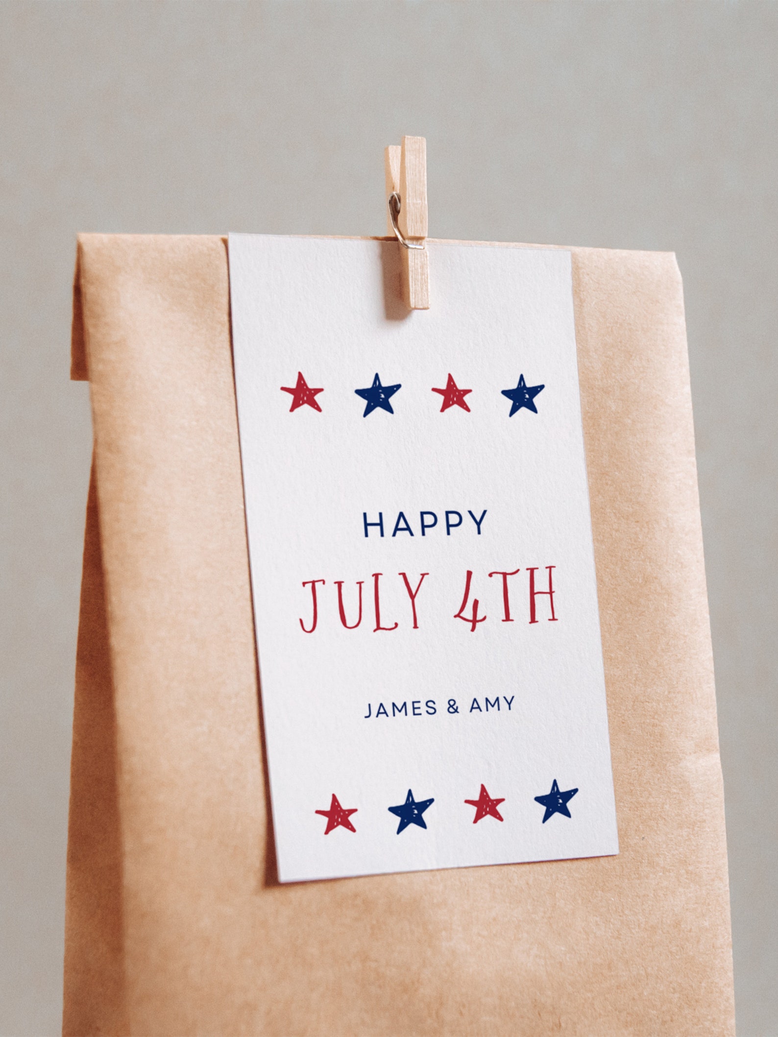 EDITABLE 4th of July Gift Tag Minimalist Thank You Tag Printable ...