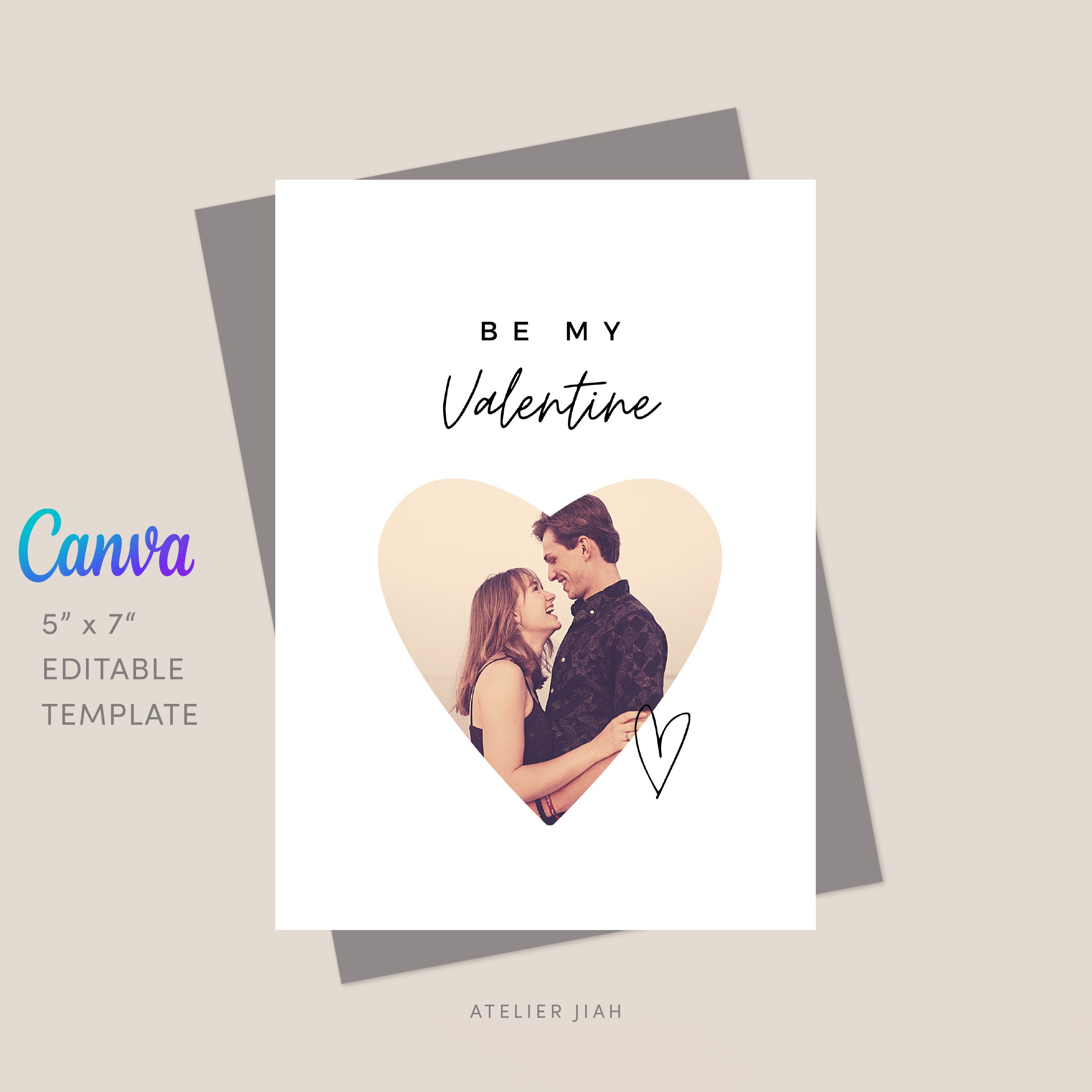 Happy Valentines Day Gift Tag Printable V Day Heart Tag Bulk Kids Class ...